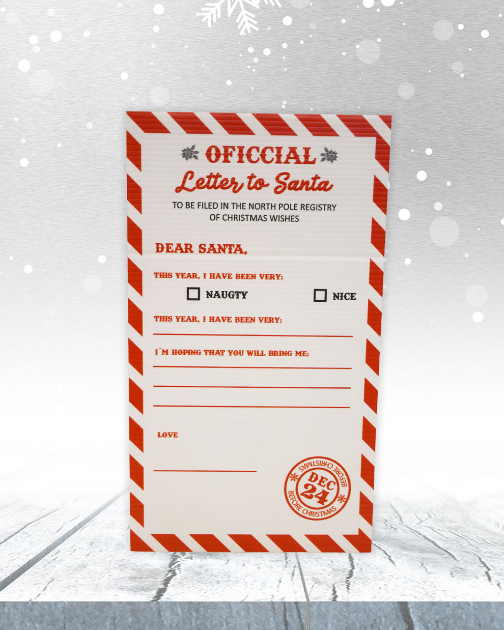 Letrero oficial letter to santa D.C – Marcela's Home Gnomes